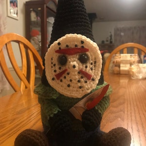 Creepy Gnome With Machete Crochet Pattern Horror Tutorial Gonk Pattern ...