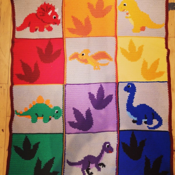 INSTANT DOWNLOAD - Dinosaurs - Crochet Graph - Crochet Pattern - Baby ...