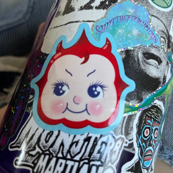 Costumed Kewpie Doll Halloween Sticker | Original Vinyl Sticker ...