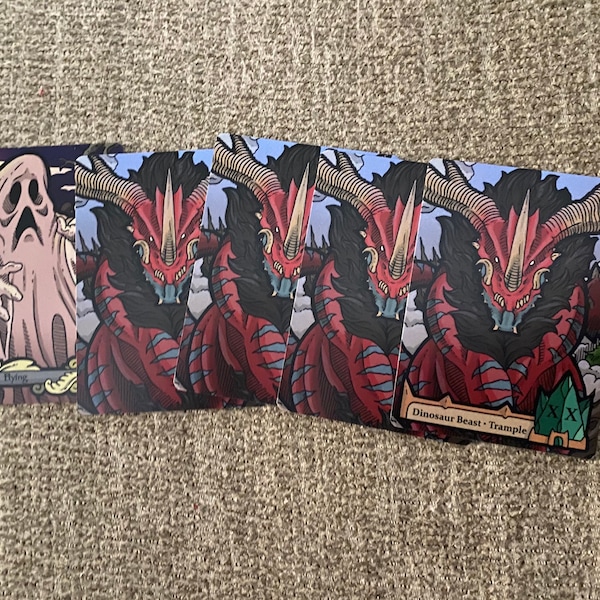 Dinosaur Beast Token - Custom Altered MTG Magic the Gathering Fantasy ...