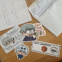 Shouting Sorcerer Chibi, Funny Anime, Glossy Vinyl Sticker for Laptop ...