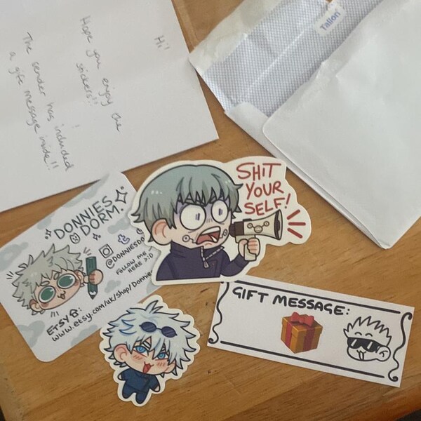 Shouting Sorcerer Chibi, Funny Anime, Glossy Vinyl Sticker for Laptop ...