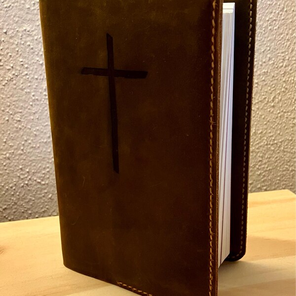 Personalized Leather Cover for Bible KJV , Custom Leather Holy Bible ...