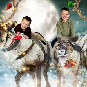 Christmas Digital Smiling Reindeer Flying Reindeer Games Funny ...
