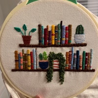 Bookshelf Embroidery PDF Pattern & Stitch Guide - Etsy Canada