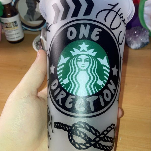 One Direction Starbucks Cup - 1D Tattoo Cold Cup - 1d Coffee Cup ...