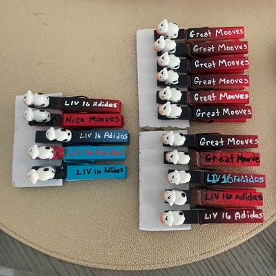 Pack of Cheer Pins With Resin Letters Cheerleader Good Luck Pins Spirit ...