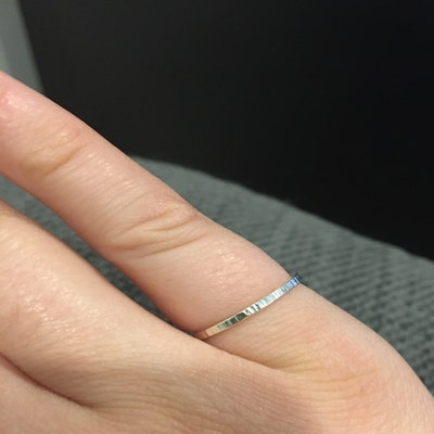 Medium Lined Stacking Ring in Sterling Silver, Gold Filled or Rose Gold ...