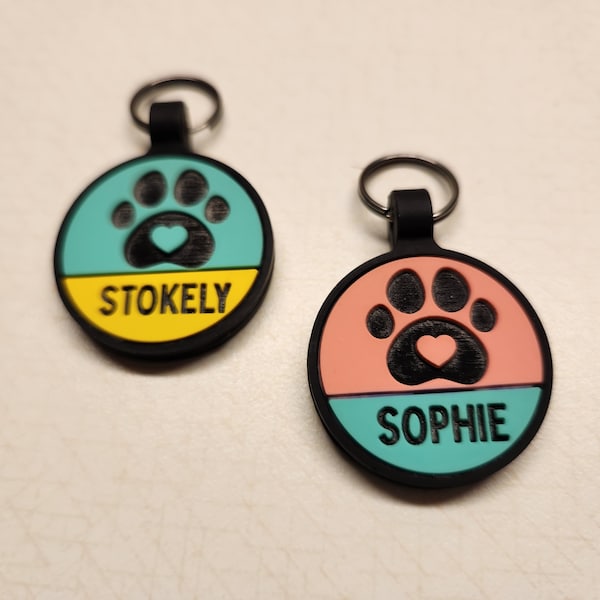 Silicone Dog Tag Personalized, Silent Dog Tags Engraved, Soundless ...