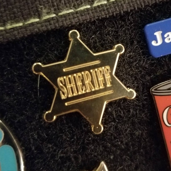 Sheriff & Deputy Gold Enamel Pin Badges | Novelty Fancy Dress | Cowboy ...