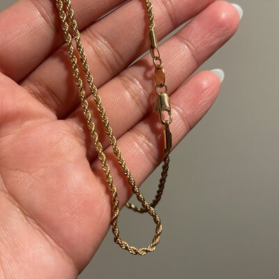 Evil Eye Necklace , 18 K Gold Filled Necklace, Figaro Necklace , Eye ...