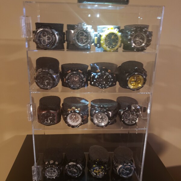 Displays2buy 12" X 6" X 19" Locking Security Showcase Safe Box Acrylic ...