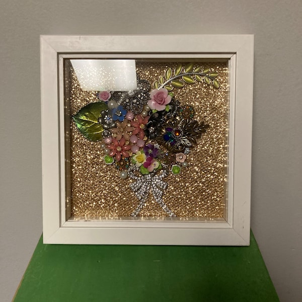 Rare One of a Kind Handmade Jeweled Bird House Cottage Made With ...