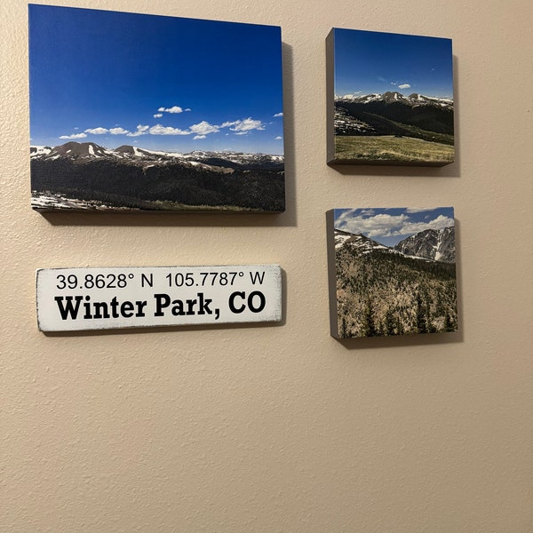 14" X 3.5" City Sign With Coordinates - Etsy