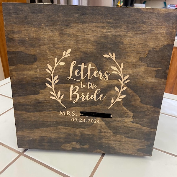 Letters to the Bride, Bridal Box Gift, Engagement Gift Box, Advice to ...