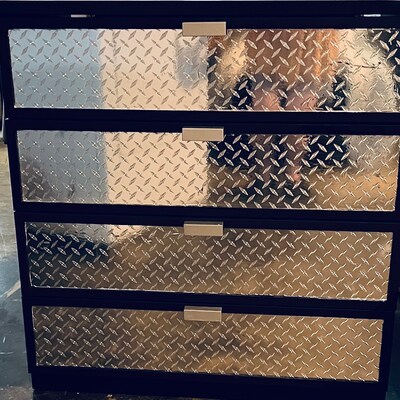 Silver Diamond Plate Wall Border Adhesive Vinyl Tape, Free Shipping for ...