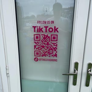 Custom Window QR Code Vinyl Decal Wall QR Generation for Shops ...
