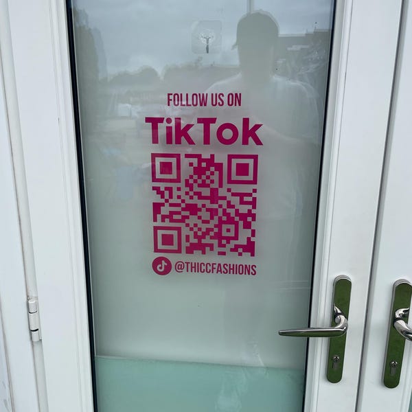 Custom Window QR Code Vinyl Decal Wall QR Generation for Shops ...