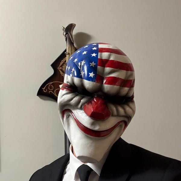 Dallas Mask From Payday2 Replica, Clown Mask, for Gamer and Cosplay ...