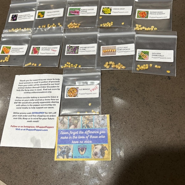 Purple Peach Carolina Reaper Rare Pepper Seeds Premium Packet - Etsy