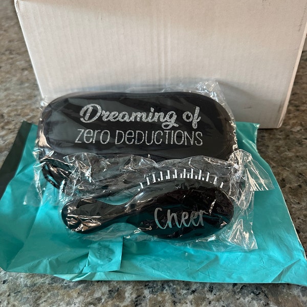 Dreaming of Zero Deductions Cheer Sleep Eye Mask, Gymnastics Sleep Eye ...