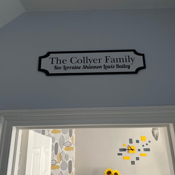 Personalised Family Name Sign. Street Sign. Custom Sign. Weatherproof ...