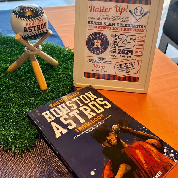 Instant Digital Download, Astros Theme Birthday Party Invitation ...