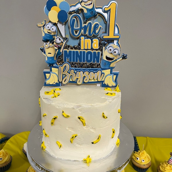 Minions Cake Topper, Despicable Me Cake Topper, One Cake Topper, Custom ...