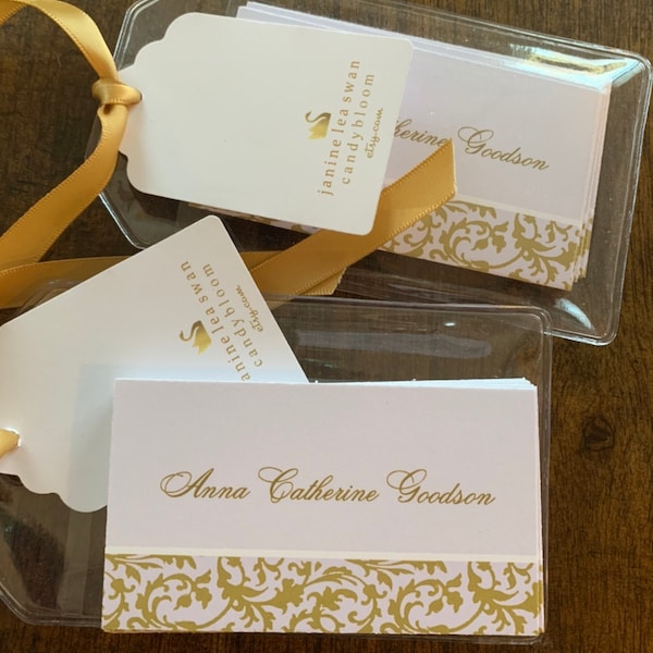 Script Monogram Gift Tags Elegant Script Initials Gift Cards Script ...