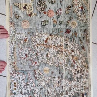 Old World Map Rare Atlas Print, Rare Nova Orbis Tabula 1682 Poster ...