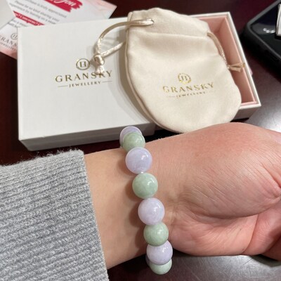 US8.5 Square Jadeite Ring Flat Top Green Ring Natural Type A Jade ...