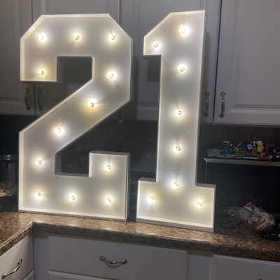 2D Giant Number or Letter 3 Feet Tall party Prop Custom to Any Birthday ...