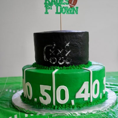 Custom Football 1st Down Cake Topper, 1st Down Football Party, Football ...