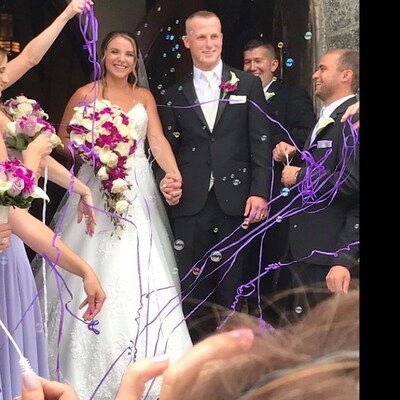 100 Hand Rolled Wedding Ceremony / Reception Exit Sendoff Streamers ...