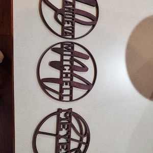 Basketball Name Sign, Nursery Decor, Personalized Wood Sign ...