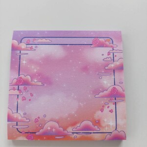 Rose Sky Sticky Notes | Kawaii Dreamy Aesthetic Cute Stationery - Etsy