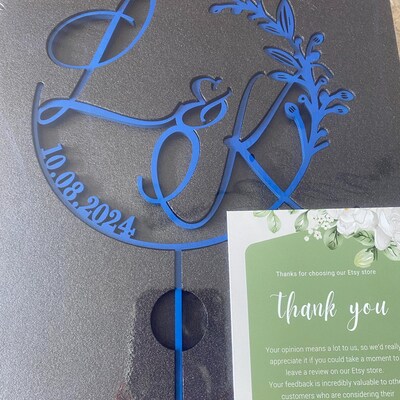 Custom Initial Wedding Cake Toppers, Gold Cake Topper for Wedding ...