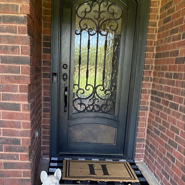 Simple Monogram Door Mat | Wedding Gift | Custom Doormat | Family ...