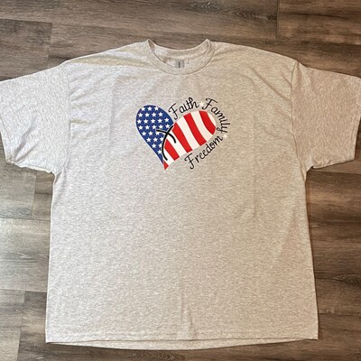 Faith Family Freedom Heart Flag Digital File SVG EPS DXF Png Pdf - Etsy