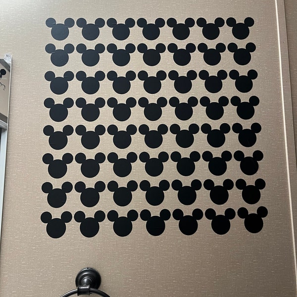 Mickey Mouse Wall Decal Set of 100 Mickey Mouse Head Stickers Nursery ...