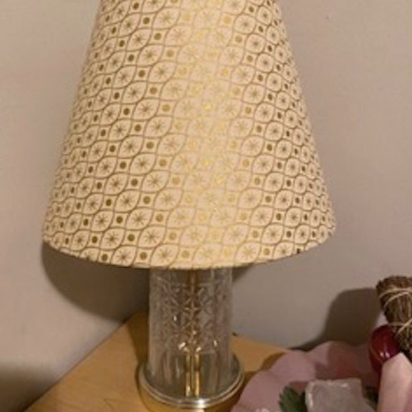 Golden Metallic Retro Look Lamp Shade. Metallic. Gold. Shade is 9.5 ...