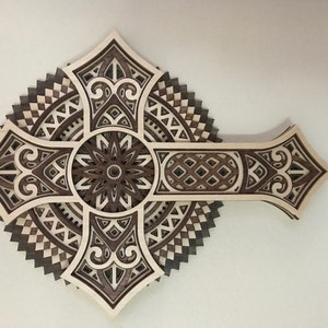 Compass SVG Multi-layered Mandala, 3d Layer Compass Mandala Svg, Shadow ...