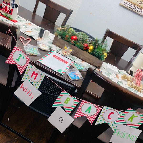 Christmas Elf Banner, I'm Back Banner, Be Good Banner, Elf Banner, Elf ...