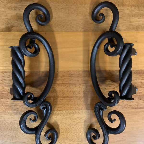 Set of Two Wrought Iron Door Handles. Antique Door Handle. Door ...