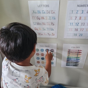 Rainbow Alphabet Poster, Handwriting Chart Print, Educational Wall Art ...