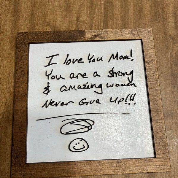 Laser Cut Handwriting Sign - Personalized Sign From Handwriting or ...