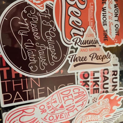 Pack of 4 Waterproof Vinyl Man in the Moon Stickers, Victorian ...