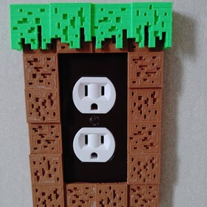Grass Light Switch or Outlet Plate Minecraft Style for Girl or Boys ...