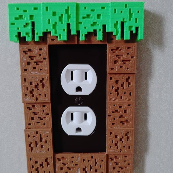Grass Light Switch or Outlet Plate Minecraft Style for Girl or Boys ...
