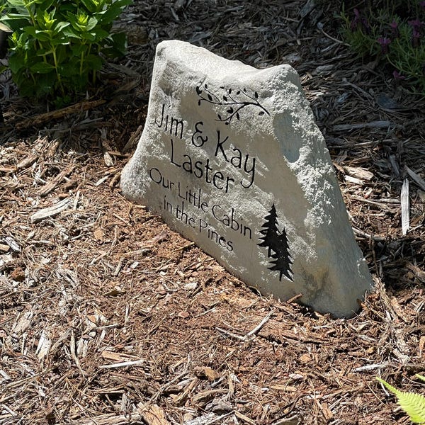 Large Custom Engraved Address Stone - Etsy